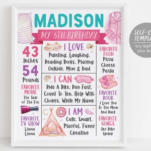 Sleepover Birthday Milestone Sign Editable Template, Girl Slumber Party ...