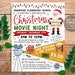 Christmas Movie Night Flyer Editable Template, Holiday Cinema Party ...