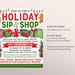 Sip and Shop Holiday Boutique Flyer Editable Template, Christmas Pop up ...