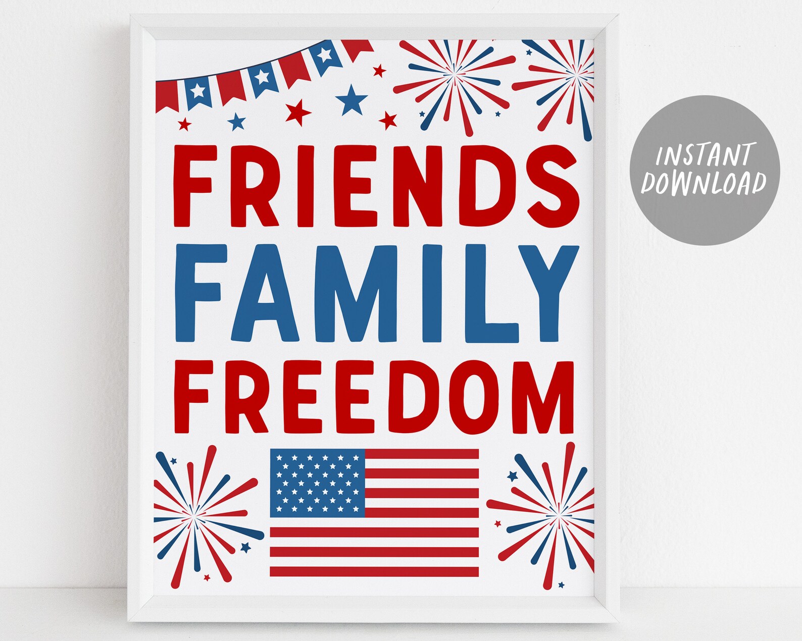 4th of July Party Signs BUNDLE, Fourth of July Decorations ...