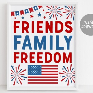4th of July Party Signs BUNDLE, Fourth of July Decorations ...