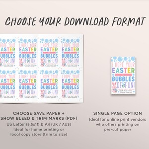 Easter Bubbles Gift Tag Editable Template, I Hope Your Easter is ...