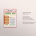 Cookie Mix in a Jar Gift Tag Editable Template, Christmas Chocolate ...
