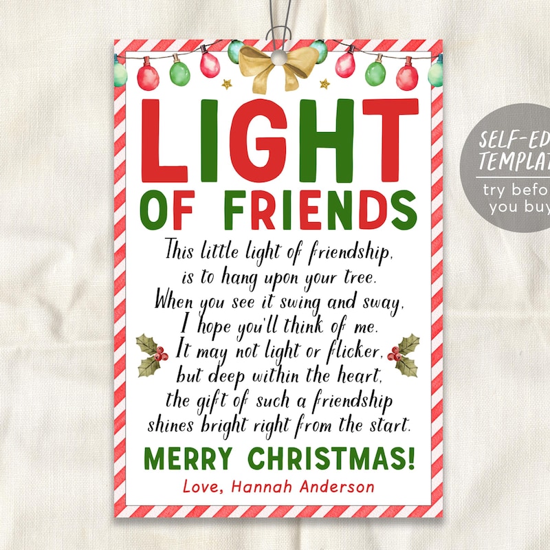 Light of Friendship - Etsy