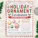 Christmas Ornament Fundraiser Flyer Editable Template, Holiday Craft ...