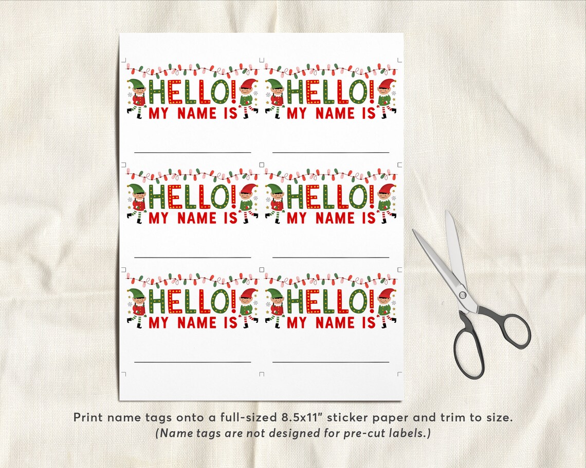 What's Your Elf Name Game, Elves Christmas Party Activity Game With ...