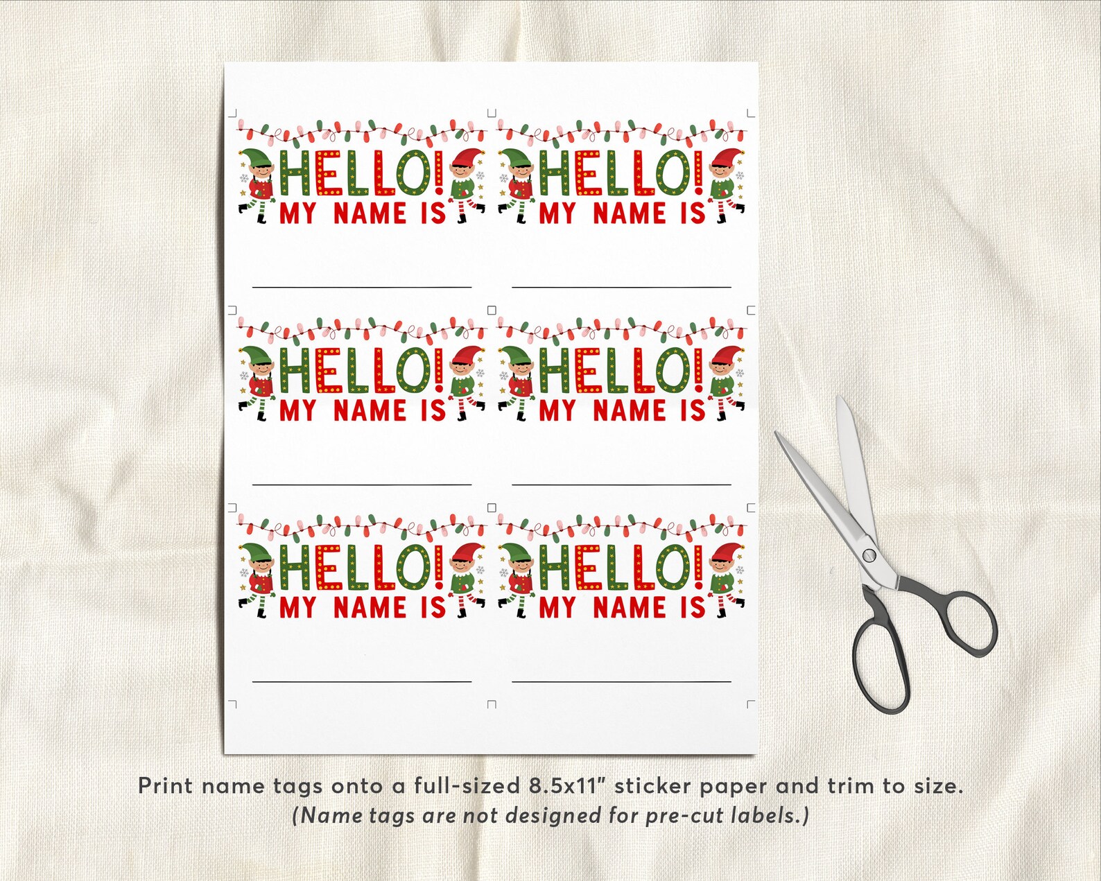 What's Your Elf Name Game, Elves Christmas Party Activity Game With ...