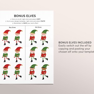 Elf Kisses Tags Editable Template, Christmas Elf Kisses Labels ...