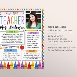 Meet the Teacher Editable Template, Back to School Welcome Letter ...