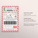 Official Santa Mail Shipping Labels Large Gift Tag Editable Template ...