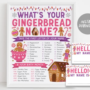 What's Your Gingerbread Name Game, Gingerbread Decorating Birthday ...