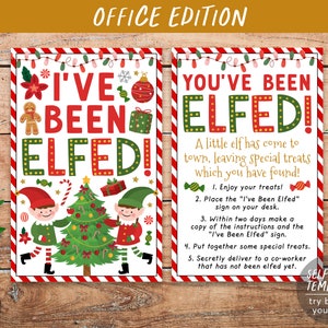 You've Been Elfed Coworker Game Editable Template, We've Been Elfed I ...
