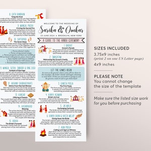 Hindu Ceremony Guide Editable Template , Long Hindu Wedding Program ...