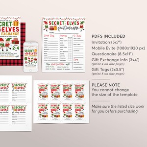 Secret Elves BUNDLE Kit Printable Editable Template, Secret Elf Santa ...