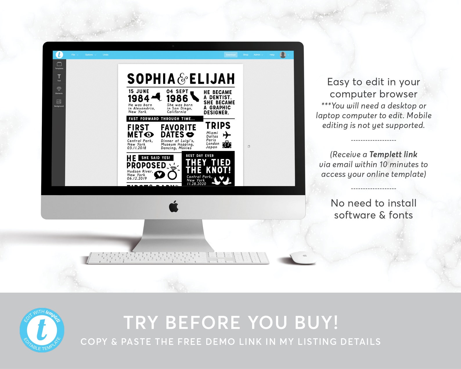 Editable Our Love Story Timeline Template Personalized First - Etsy