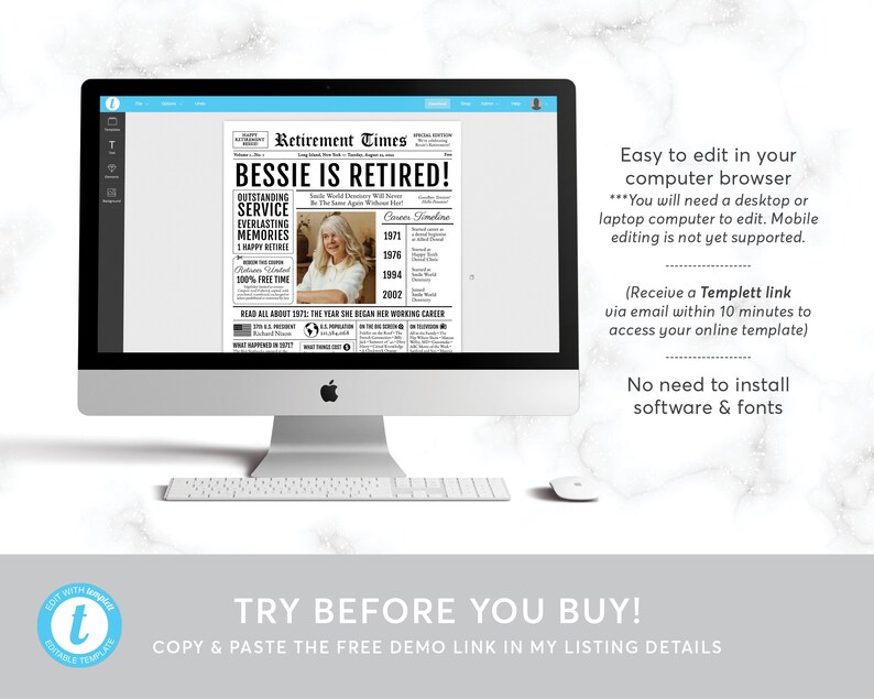 Editable Retirement Gift for Administrative Assistant - Etsy