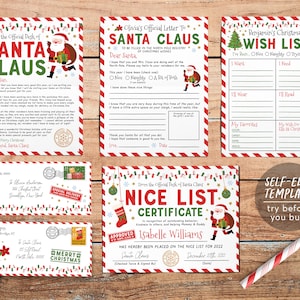 BUNDLE Official Letter to and From Santa KIT Editable Template ...