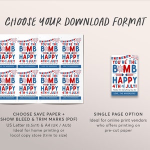 4th of July Gift Tag Editable Template, Patriotic Fourth of July You're ...