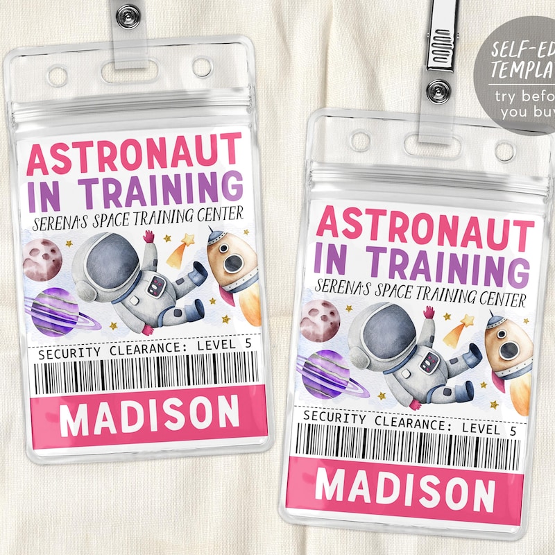 Astronaut Name Tag - Etsy
