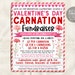 Valentine's Day Carnation Flower Fundraiser Flyer Editable Template ...