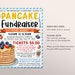 Pancake Breakfast Fundraiser Flyer Editable Template, Flapjacks Brunch ...