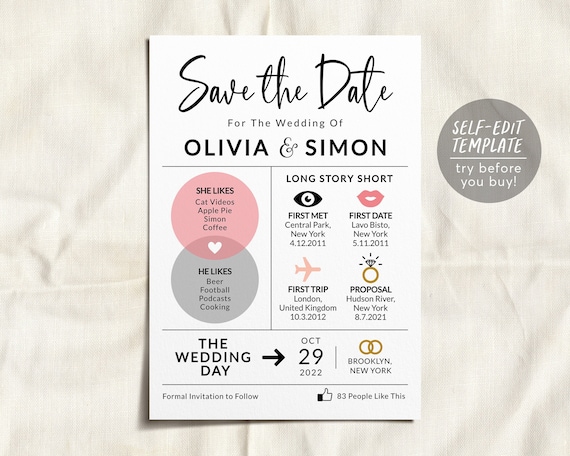 Infographic Wedding Invitation Template