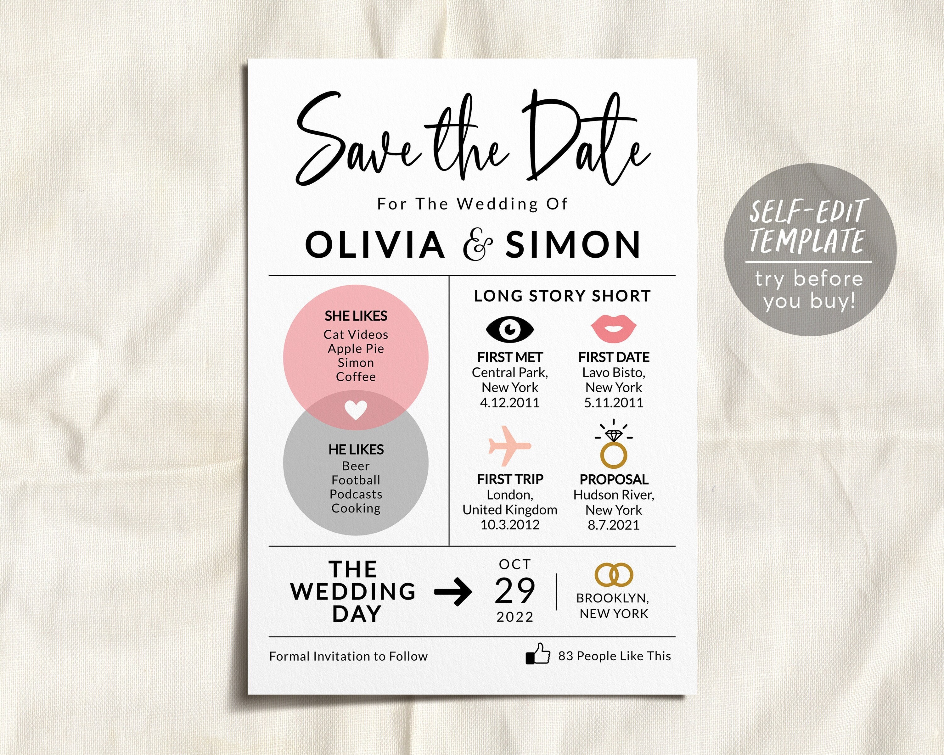 Infographic Wedding Invitation