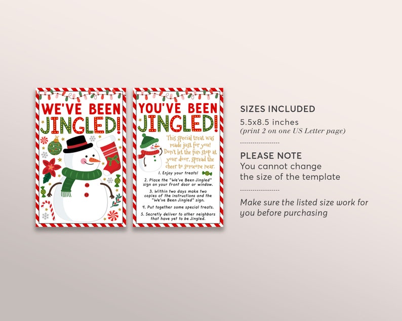 We've Been Jingled Winter Game Editable Template, You've Been Jingled ...