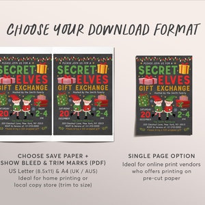 Secret Elves Gift Exchange Invitation Editable Template, Secret Elf ...