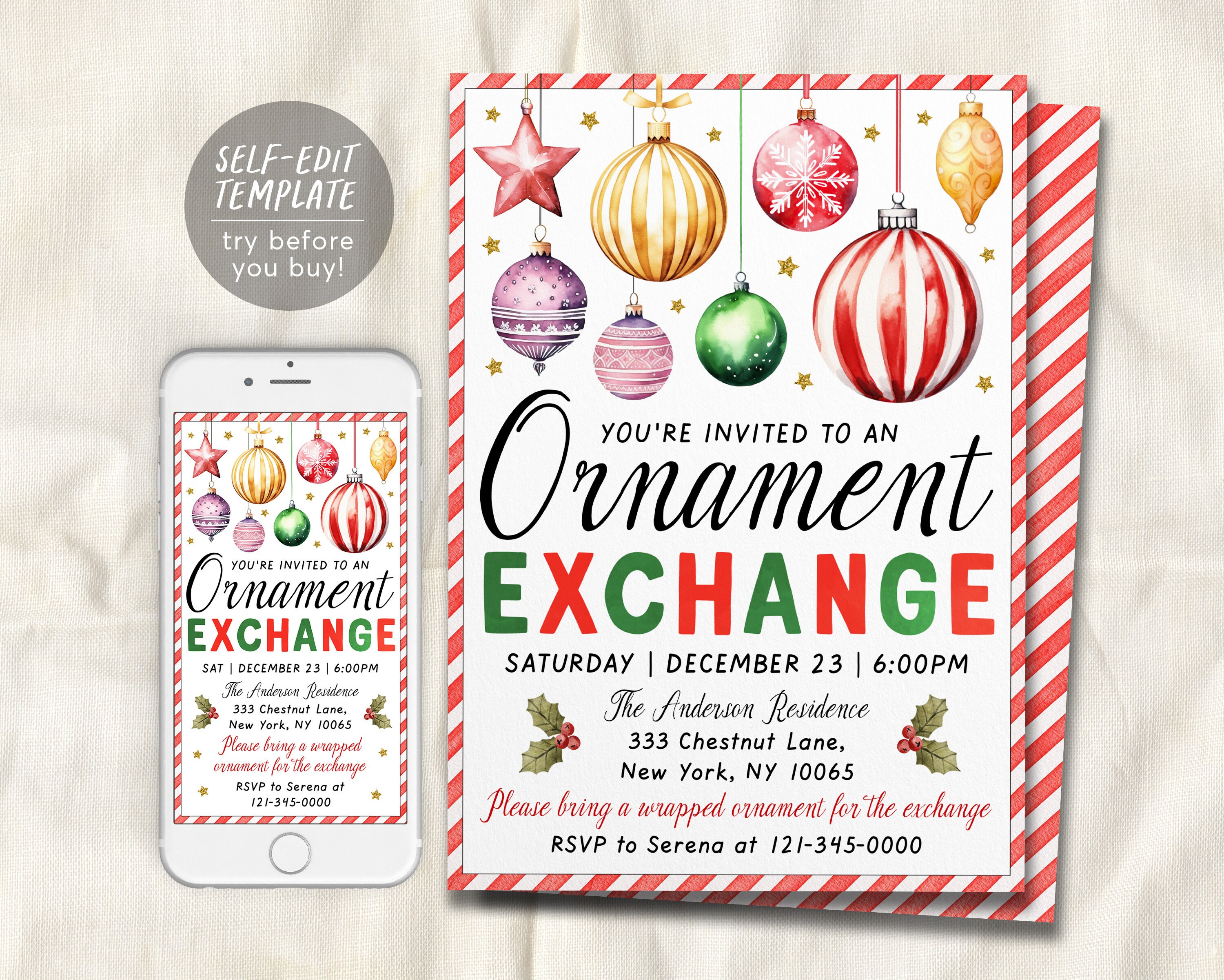Ornament Exchange Invitation Wording Ladies Ornament Exchange