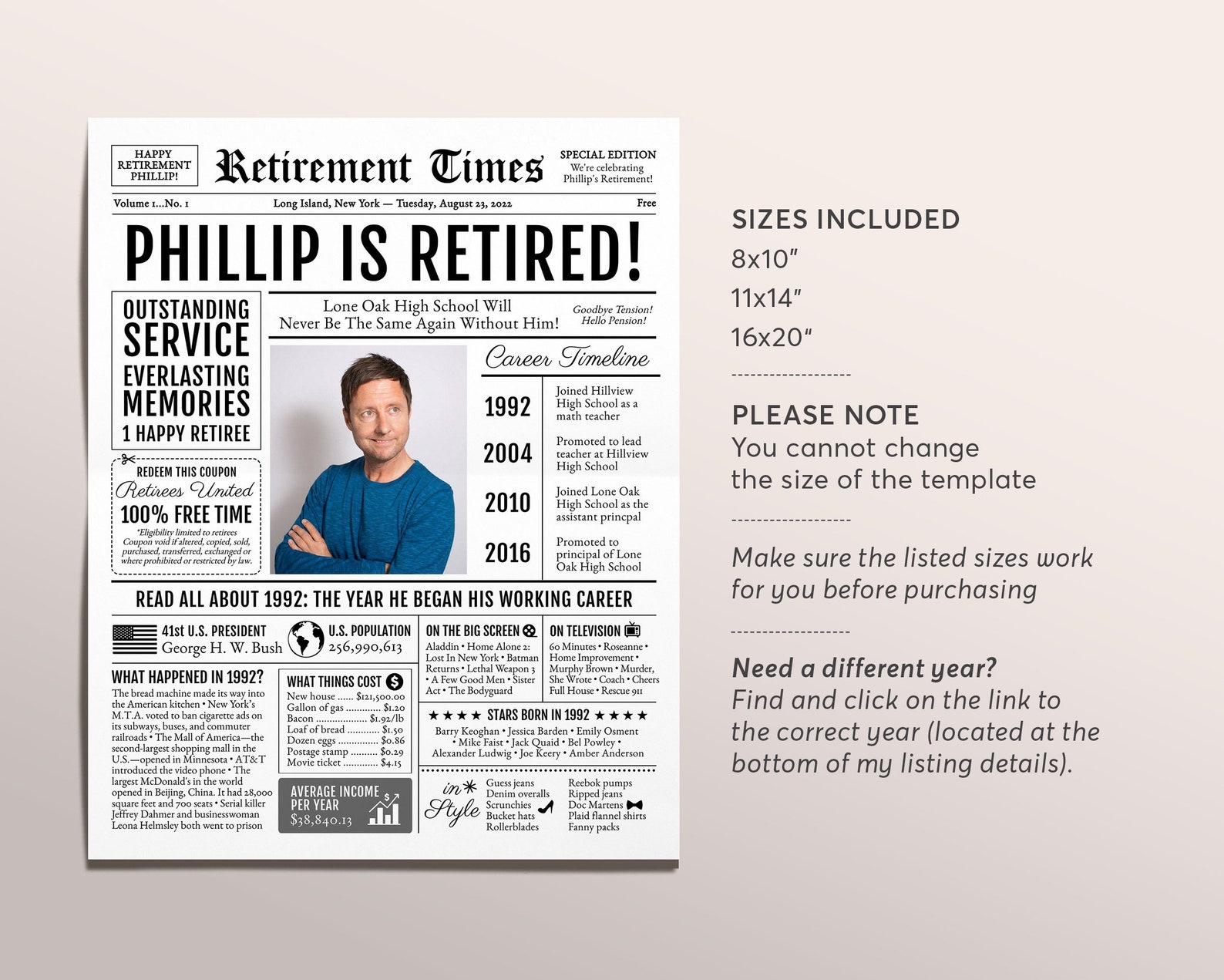 Personalized Retirement Gift for Men or Women Editable - Etsy