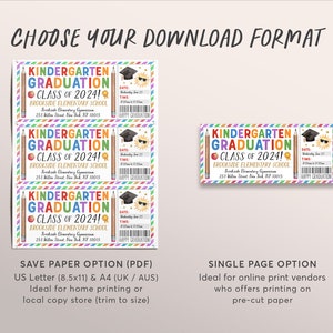 Kindergarten Graduation Ceremony Ticket Editable Template, Our Future ...