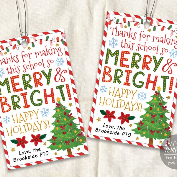 Thanks for Making School Merry and Bright - Etsy