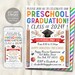Preschool Graduation Invitation Editable Template, Pre-k Kindergarten ...