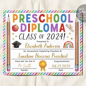 Kindergarten Graduation Ceremony BUNDLE Editable Template, Class ...