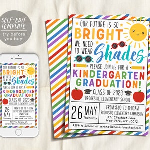 Kindergarten Graduation Ceremony BUNDLE Editable Template, Future is so ...