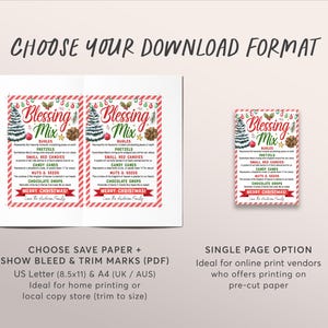 Blessings Mix Gift Tags Editable Template, Christmas Treat Favor Tag ...