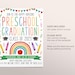 Preschool Graduation Invitation Flyer Editable Template, Pre-k ...