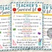 Teacher Survival Kit Editable Template, Teacher Appreciation Week Thank ...