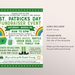St. Patricks Day Fundraiser Flyer Editable Template, Shamrock Rainbow ...