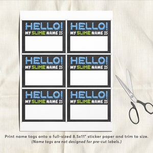 What's Your Slime Name BOY Poster Printable, Slime Party Game Decor ...