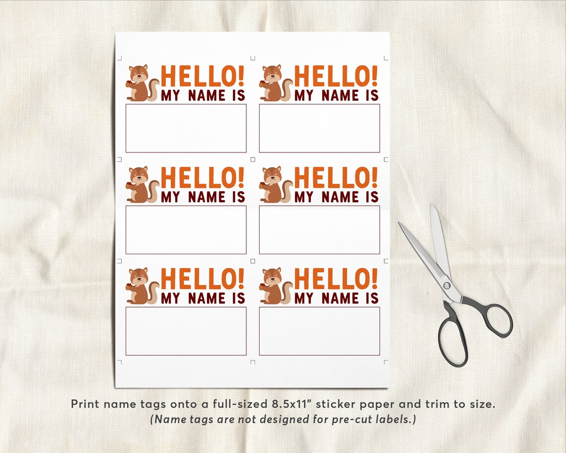 What's Your Fall Name Game With Name Tags and Sign, Fall Party Activity ...