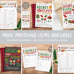 Secret Elves Gift Tags Editable Template, Secret Elf Santa Christmas ...