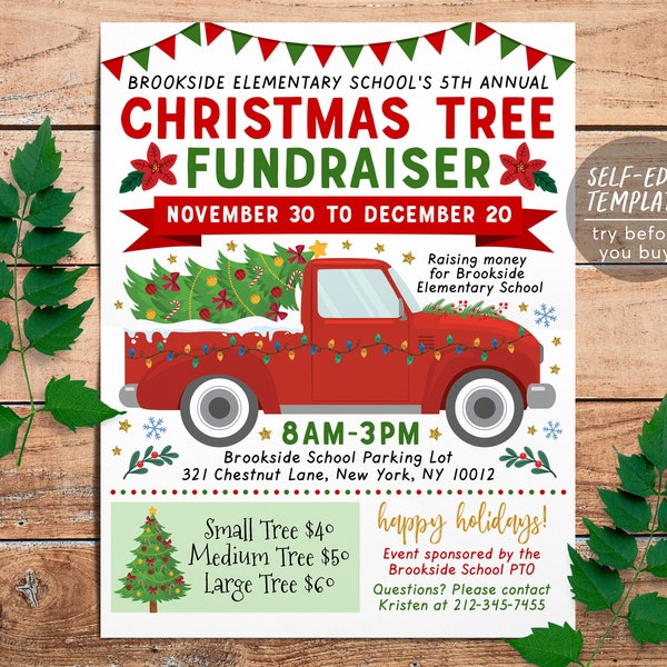 Holiday Giving Tree Flyer - Etsy