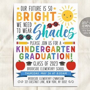 Kindergarten Graduation Ceremony BUNDLE Editable Template, Future is so ...