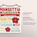 Poinsettia Fundraiser Flyer Editable Template, Christmas Poinsettia ...