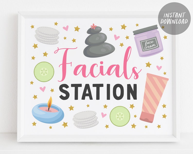 Spa Party Birthday Signs Decor BUNDLE for Birthday Party, Facial ...