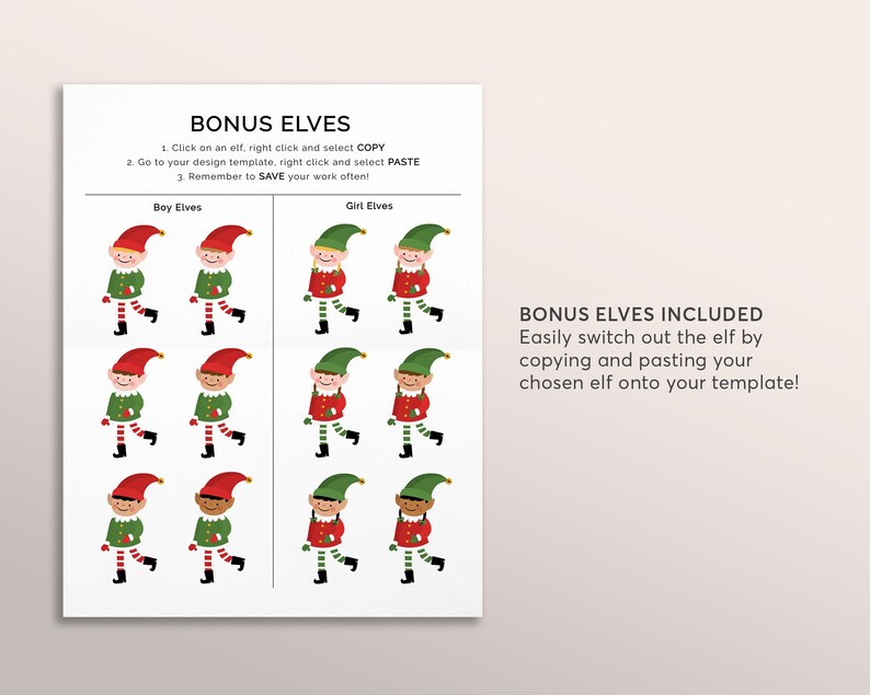 Secret Elves Gift Exchange Invitation Editable Template - Etsy