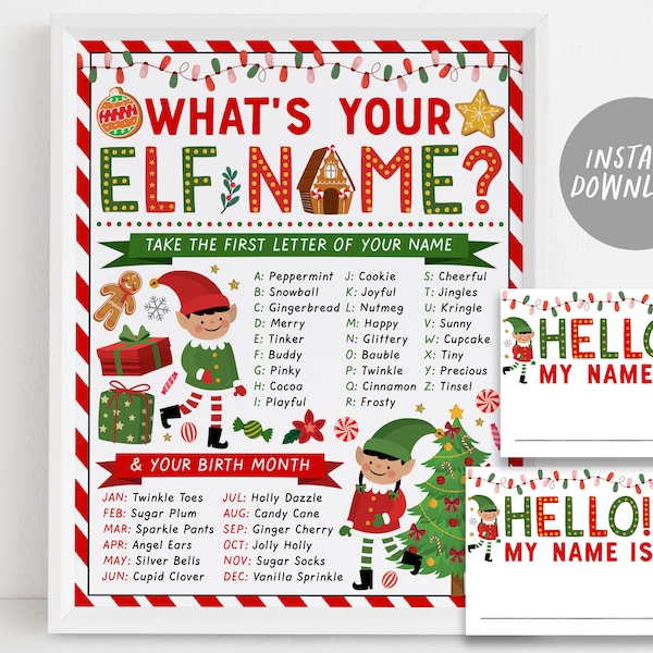 Whats Your Elf Name - Etsy