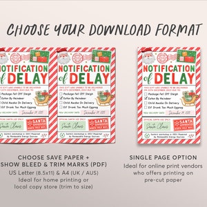 Late Christmas Gift Letter From Santa Editable Template, Delayed ...